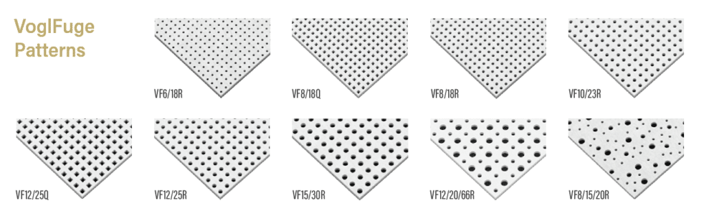 Acoustic Ceiling Panels - VoglFuge Plasterboard Ceiling Tile | Atkar